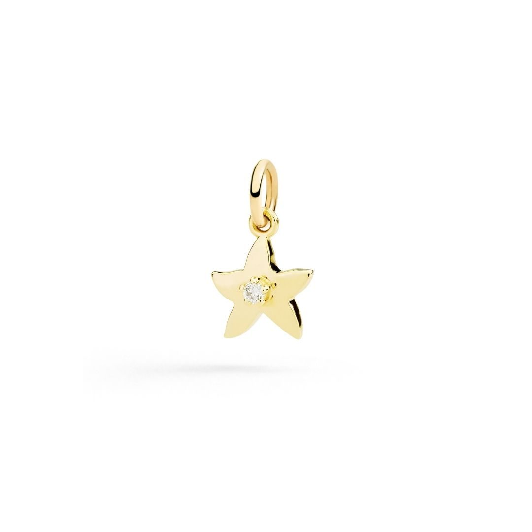 Ciondolo Dodo Stella in Oro Giallo con Diamante - Dobner